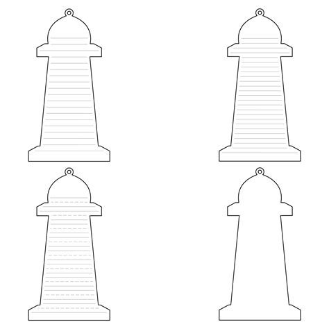 Lighthouse Shaped Writing Template Free Printable Papercraft Templates