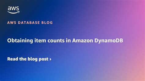 Amazon DynamoDB AWS Database Blog