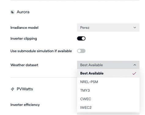 How To Define Weather Datasets Default Settings In New Aurora Aurora