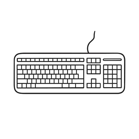 Drawing Computer Keyboard Illustration At Carlos Pratt Blog