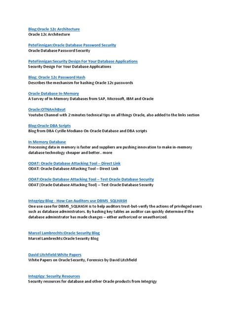 Oracle Pdf Databases Password