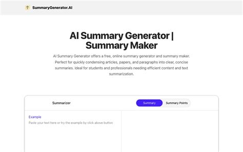 Ai Summary Generator Summary Maker Revolutionizing Text Summarization Navtoai
