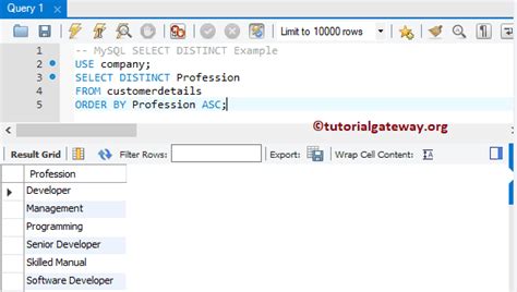 Mysql Distinct