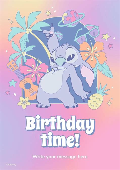 Stitch Birthday Card Presentation