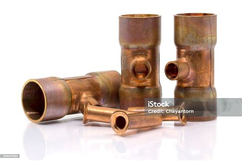 Tjoint Connection Pipe Of Airconditioner Or Refrigerant System Bfore Bazing Or Welding For