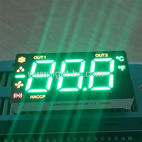 Customized Multicolour 3 Digit 7 Segment Led Display Common Anode For Refrigerator Control Panel