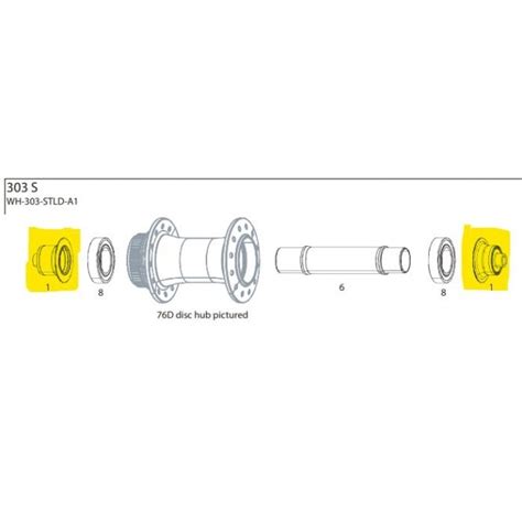 Zipp Spare Quick Release Wheel Axle End Cap Set Front 76 Center