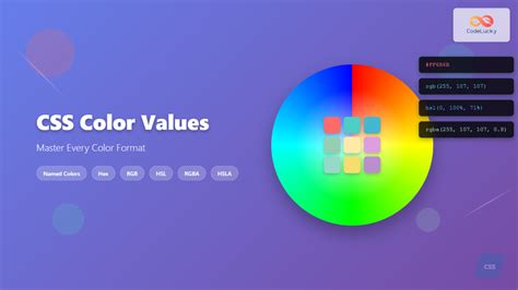 css color values complete guide to named colors hex rgb hsl rgba