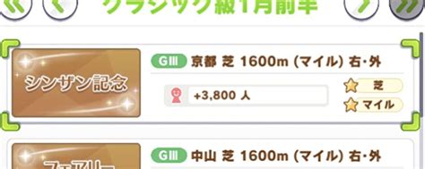【ウマ娘】『シンザン記念』のレース詳細（開催時期等） ぱるきちどっとこむ
