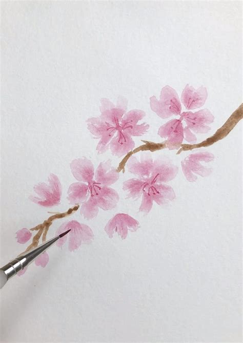 Cherry Blossom Watercolor Easy Tutorial Youtube Artofit