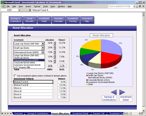 Asset Allocation Spreadsheet Template — Db
