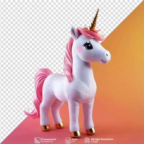 Premium Psd Closeup Studio Shot Of A Unicorn Doll Isolated