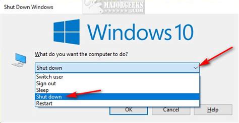 9 Ways To Sign Out Of Windows 10 Majorgeeks
