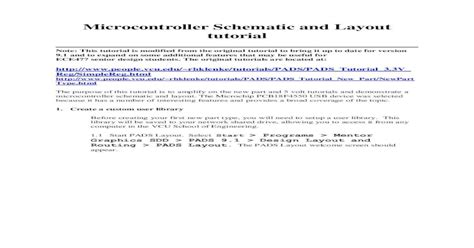 microcontroller schematic and layout tutorial · pdf filemicrocontroller