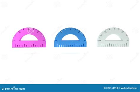 Colorful Protractor Ruler Background Cartoon Vector 75697483