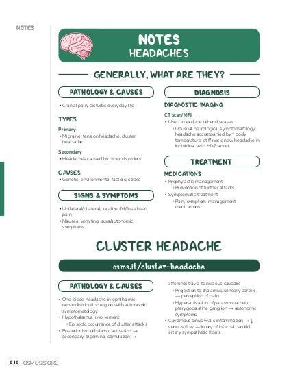 Headaches Notes Diagrams And Illustrations Osmosis