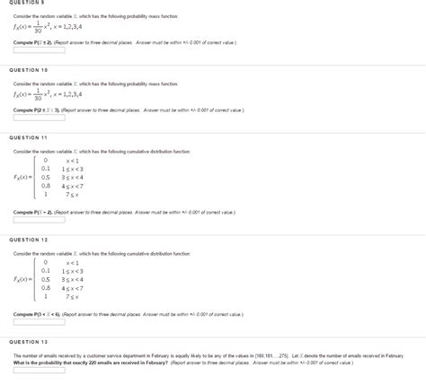 Solved Consider The Random Variable Which Has The Following