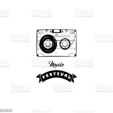 오디오 카세트 아이콘입니다 오디오 테이프입니다 음악 스토어가 게 Festical 아이콘 벡터 일러스트입니다 0명에 대한 스톡