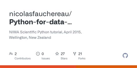 Github Nicolasfauchereaupython For Data Analysis And Visualisation