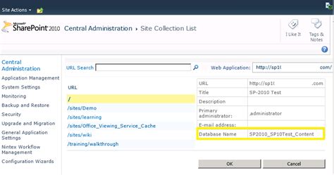Find In Which Content Database Site Collection Lives Sharepoint Diary