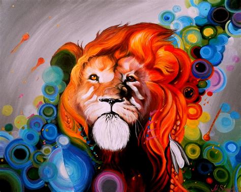 Colorful Lion Painting At Explore Collection Of