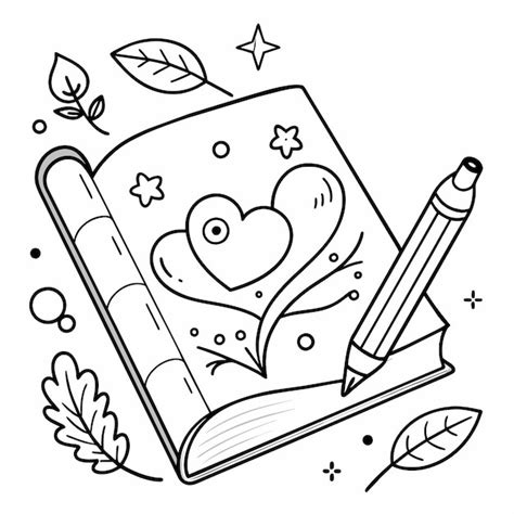 손으로 그린 컬러링 책 일러스트레이션 프리미엄 Ai 생성 벡터
