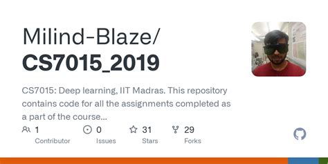 Github Milind Blazecs70152019 Cs7015 Deep Learning Iit Madras