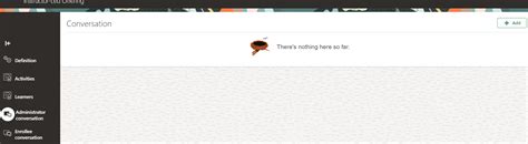 Is It Possible To Hide The Administrator Conversation Section In Oracle