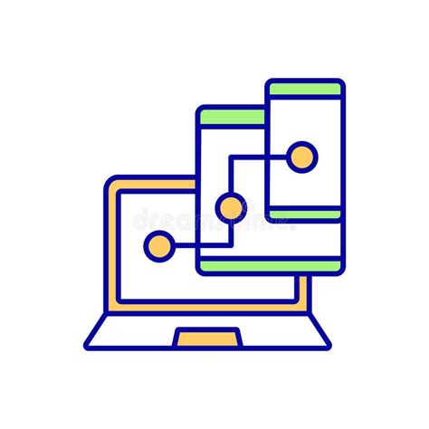 Device Synchronization Rgb Color Icon Stock Vector Illustration Of Icon Database 226196210
