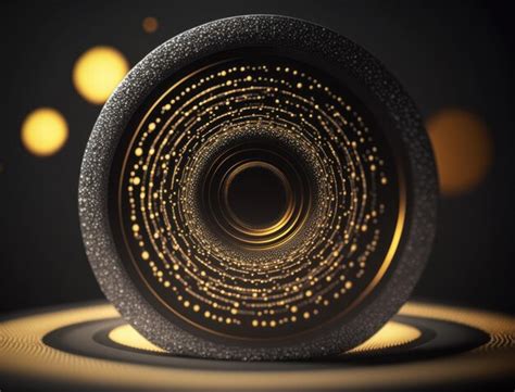 Premium Ai Image Concentric Golden Rings Shapes Abstract Geometric Background Created With