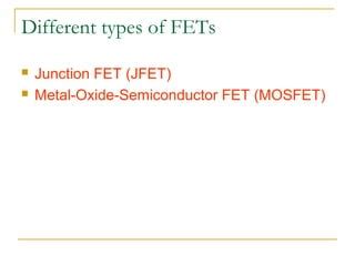 MOSFET Discription Presentation PPT Physics Science