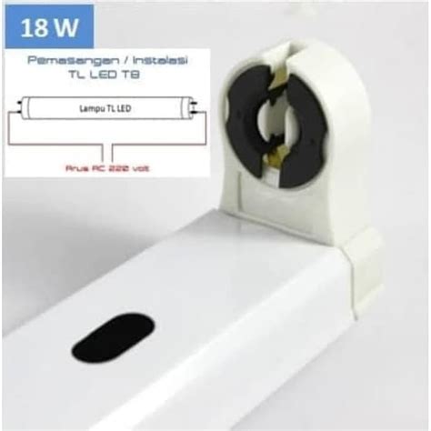 Jual Kap Lampu Tl Led Fitting Kap Tl W Shopee Indonesia