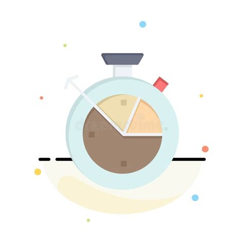 Measure Time Clock Data Science Abstract Flat Color Icon Template