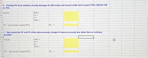 Solved 03 04 05 H Find The PV Of An Ordinary Annuity That Chegg Com