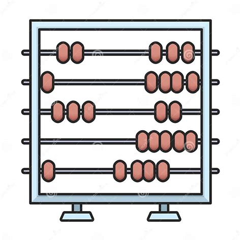 Abacus Vector Color Icon Vector Illustration Tool For Counting On