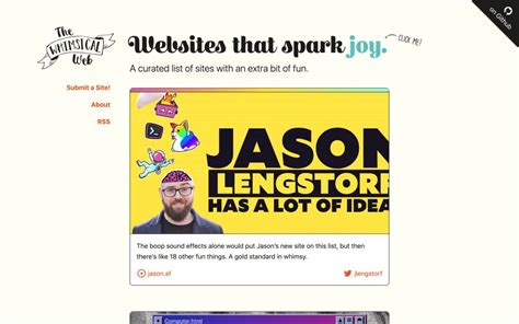 The Whimsical Web — Find Fast And Responsive Websites On Sitejoy