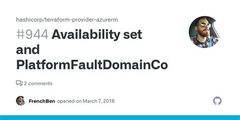 Availability Set And Platformfaultdomaincount · Issue 944 · Hashicorpterraform Provider