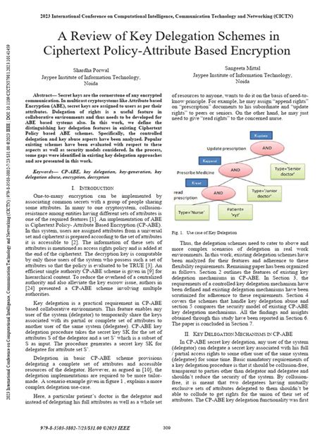Areviewofkeydelegationschemesinciphertextpolicy Attributebased