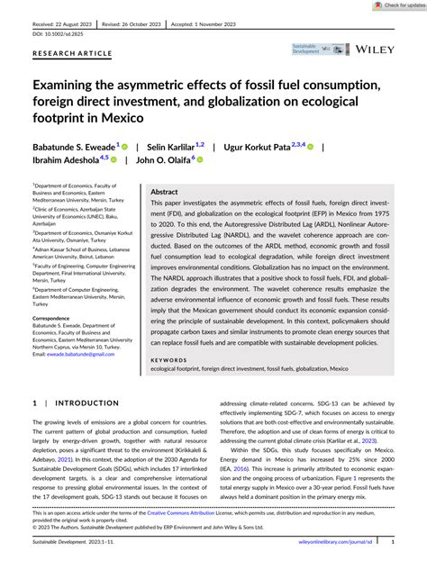 Pdf Examining The Asymmetric Effects Of Fossil Fuel Consumption