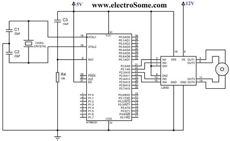 Circuit Diagram Of Interfacing Stepper Motor With 8051 Microcontroller