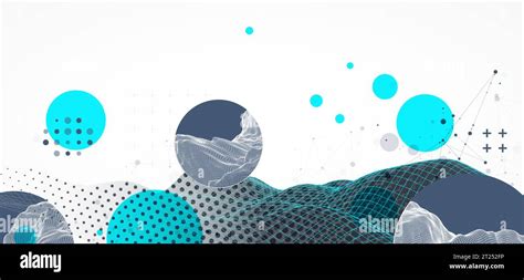The Abstract Wave Is Made In A Frame Style Halftone Template For Science And Technology