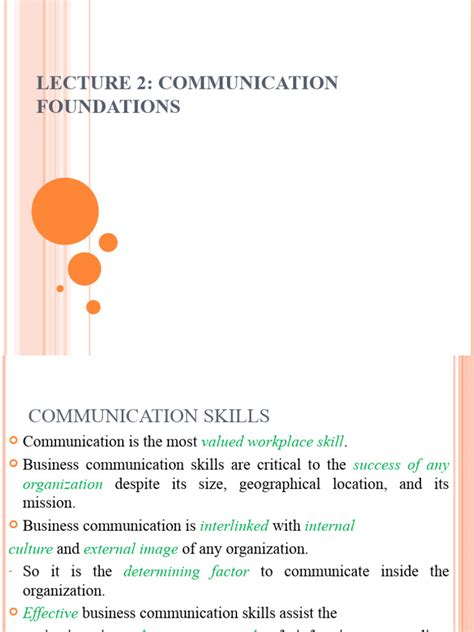Lecture 2 Communication Foundations Pdf Communication Nonverbal
