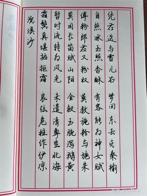 兴趣书法苏轼 浣溪沙 03 12 知乎