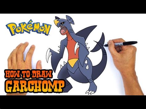 How To Draw Mega Garchomp Step By Step