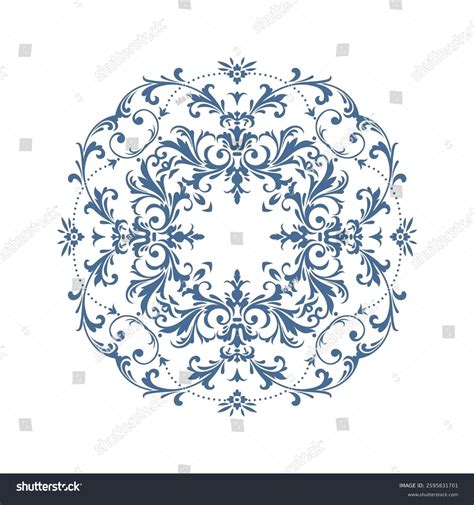 Vintage Rococo Decor Leaves Swirls Victorian стоковая векторная графика без лицензионных