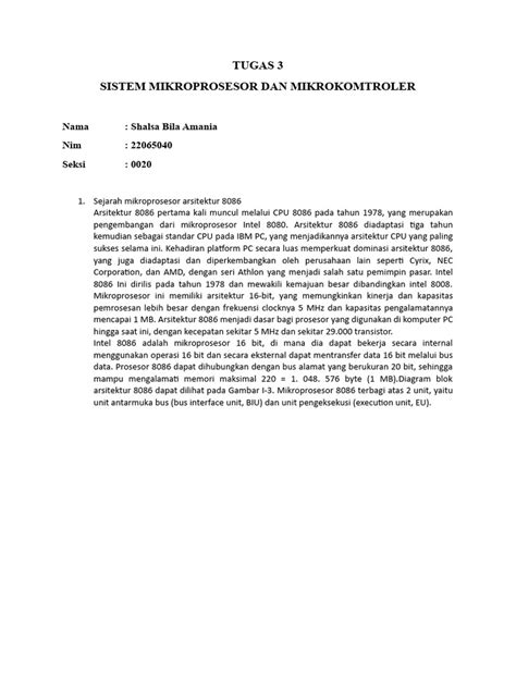 Tugas 3 Sistem Mikroprosesor Dan Mikrokontroller Pdf