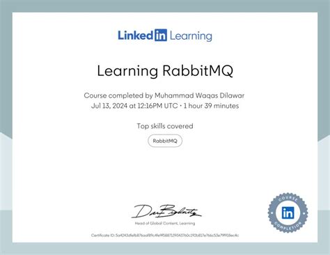 Muhammad Waqas Dilawar On Linkedin Certificate Of Completion