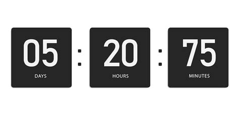 Premium Vector Countdown Flip Clock Counter Digital Banner For Business Website Vector