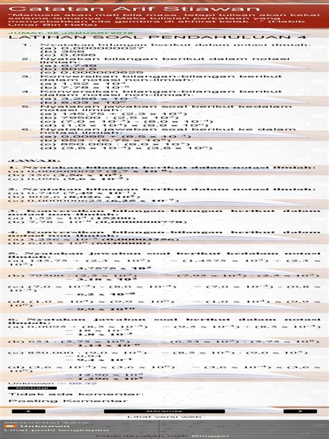 Notes On Scientific Notation Exercises Pdf